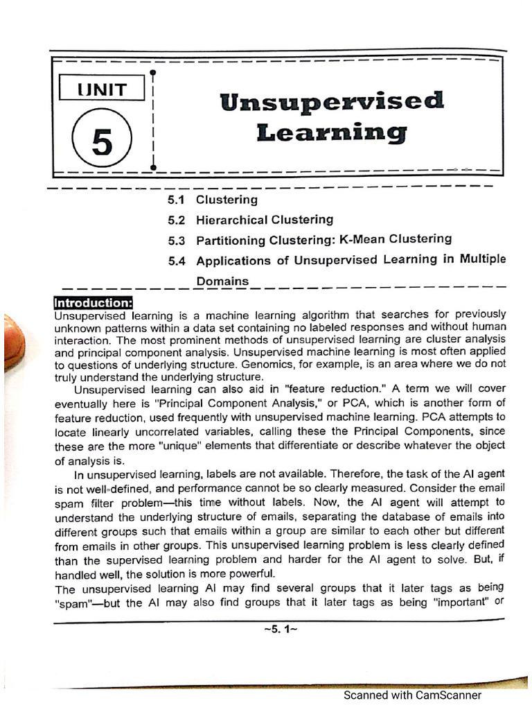 BA Machine Learning Sem 3 Unit 5 | PDF