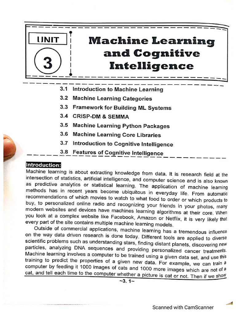 BA Machine learning Sem 3 unit 3 | PDF