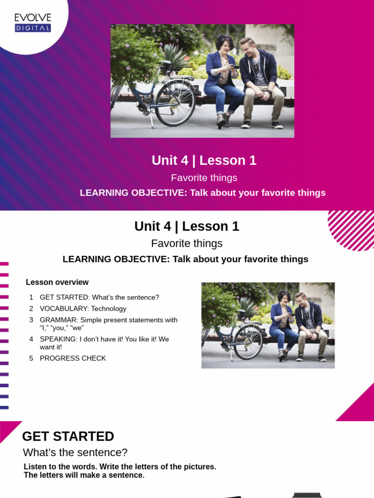 Evolve Dig - TC - IN - L1 - U04 - l01 - Lesson | PDF