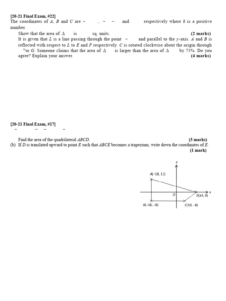S1 Chapter 12 Advanced Q | PDF | Rectangle | Geometry