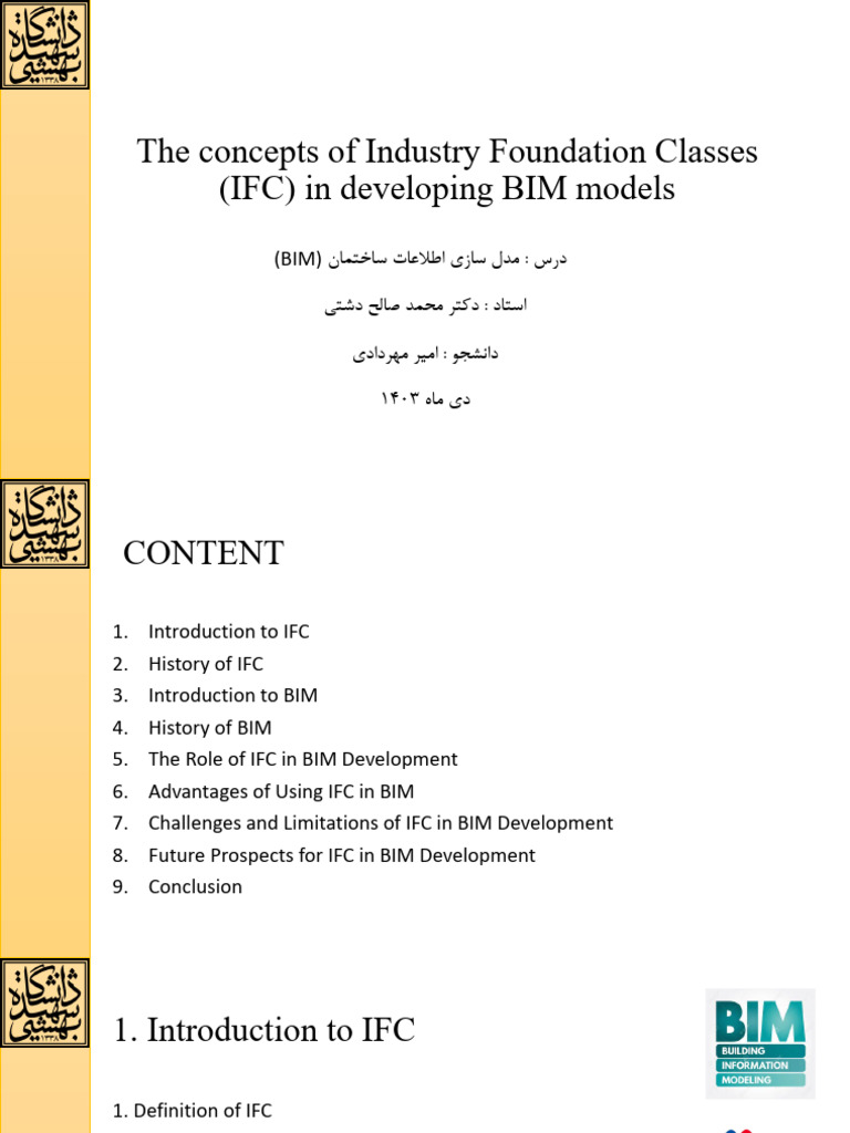 IFC in Developing BIM Models- Amir Mehrdadi | PDF | Building Information Modeling | Interoperability