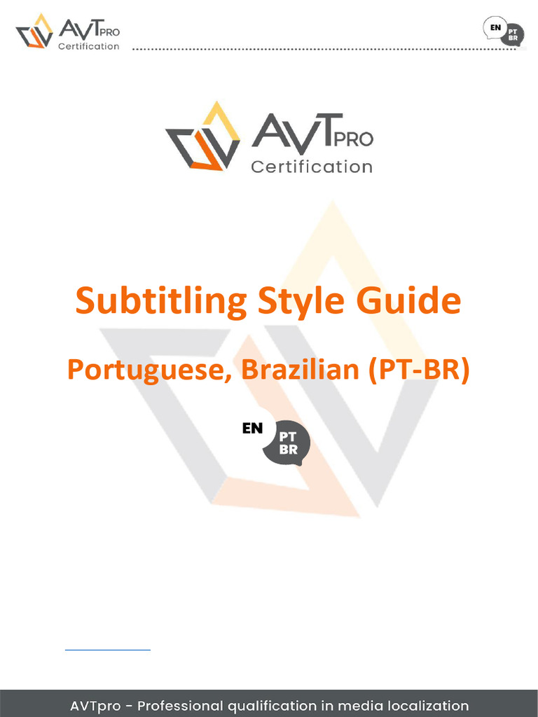 AVTpro_StyleGuide_Pt-Br | PDF | Ellipsis | Quotation Mark