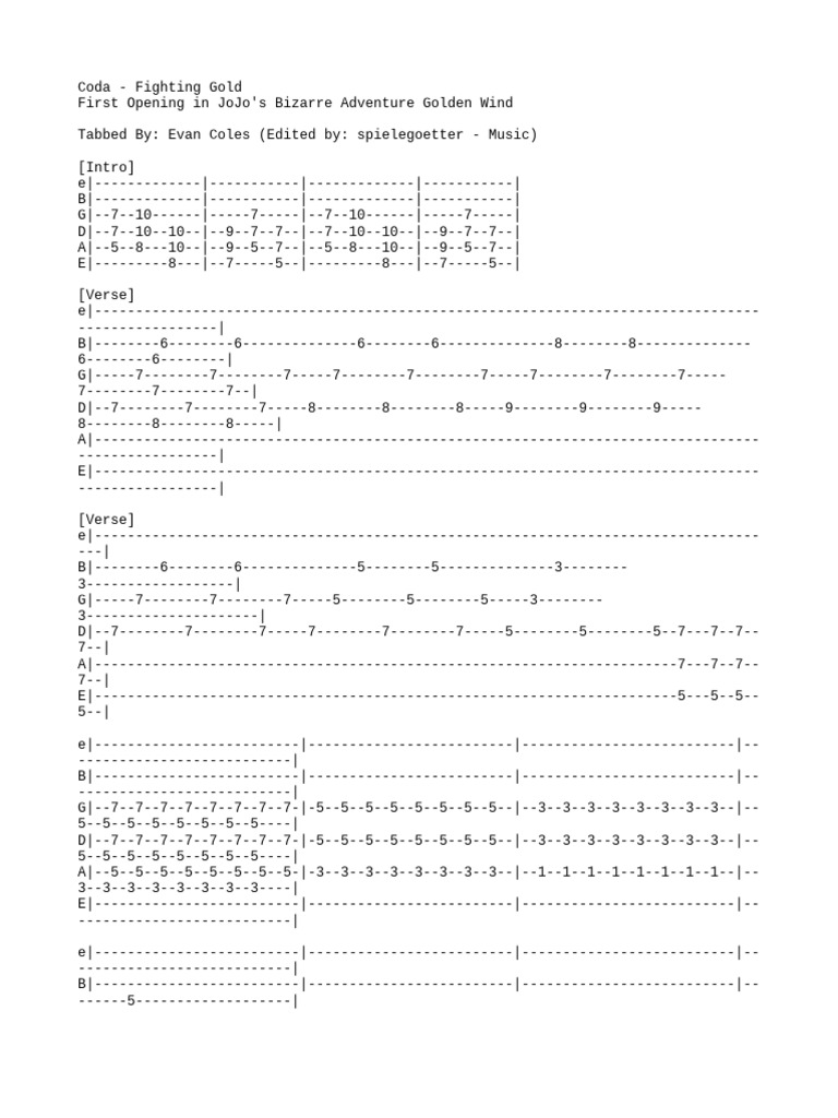 Fighting_Gold_Tabs | PDF