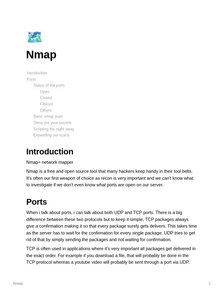 Nmap: A Guide to Network Scanning | PDF | Port (Computer Networking) | Transmission Control Protocol