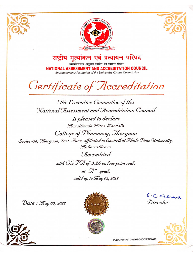 NAAC Certificate 3 1 | PDF