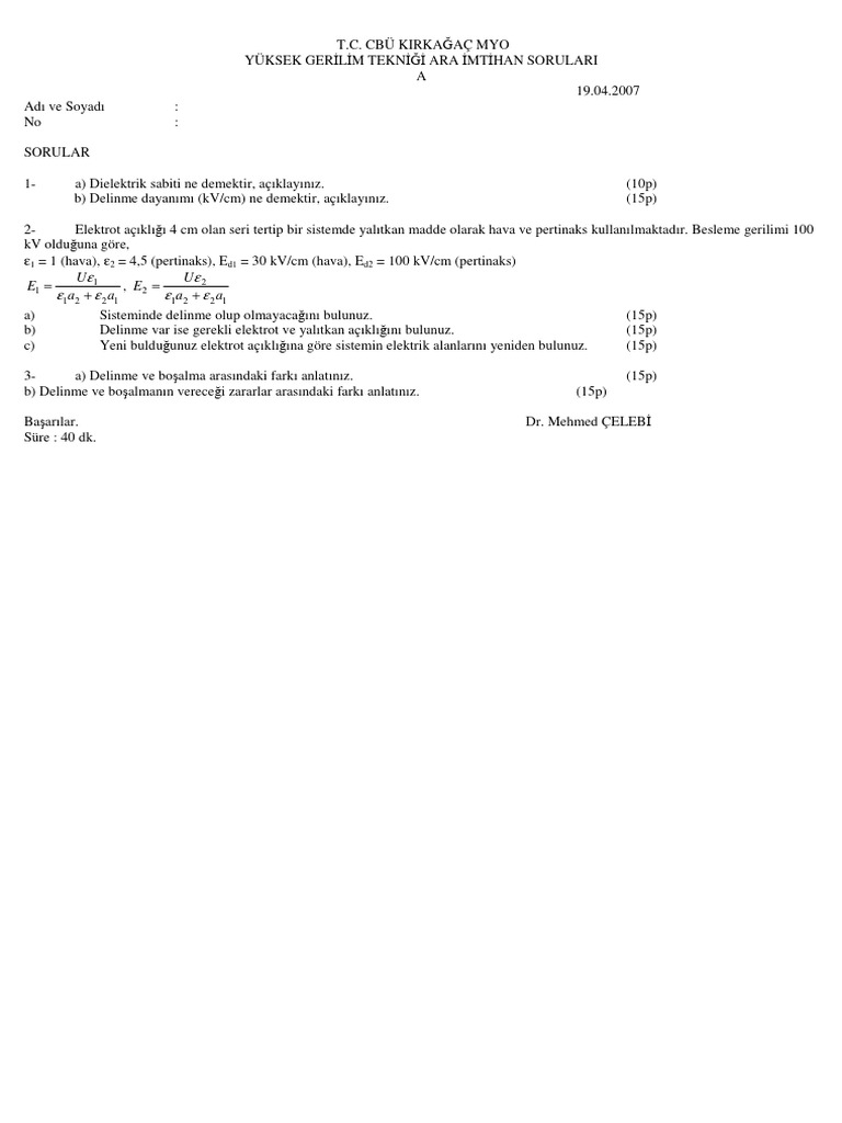 Yüksek Gerilim.sual.Arsivi | PDF