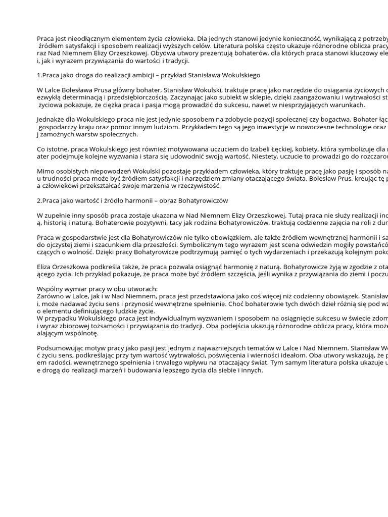 Praca jako pasja człowieka (1) | PDF