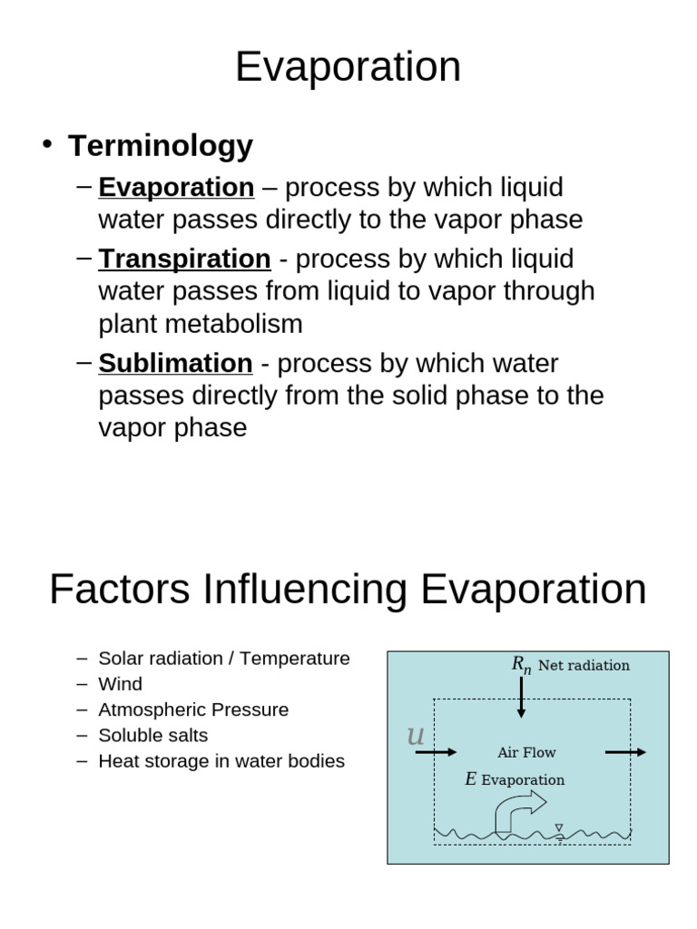 Evaporation Measurement Methods | PDF | Evaporation | Evapotranspiration
