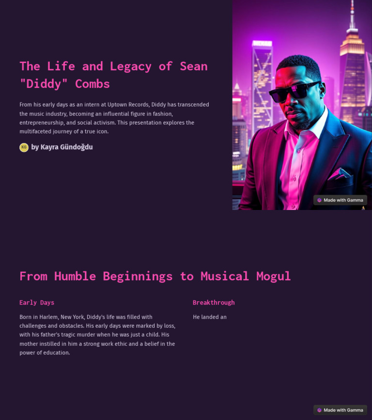 The-Life-and-Legacy-of-Sean-Diddy-Combs | PDF