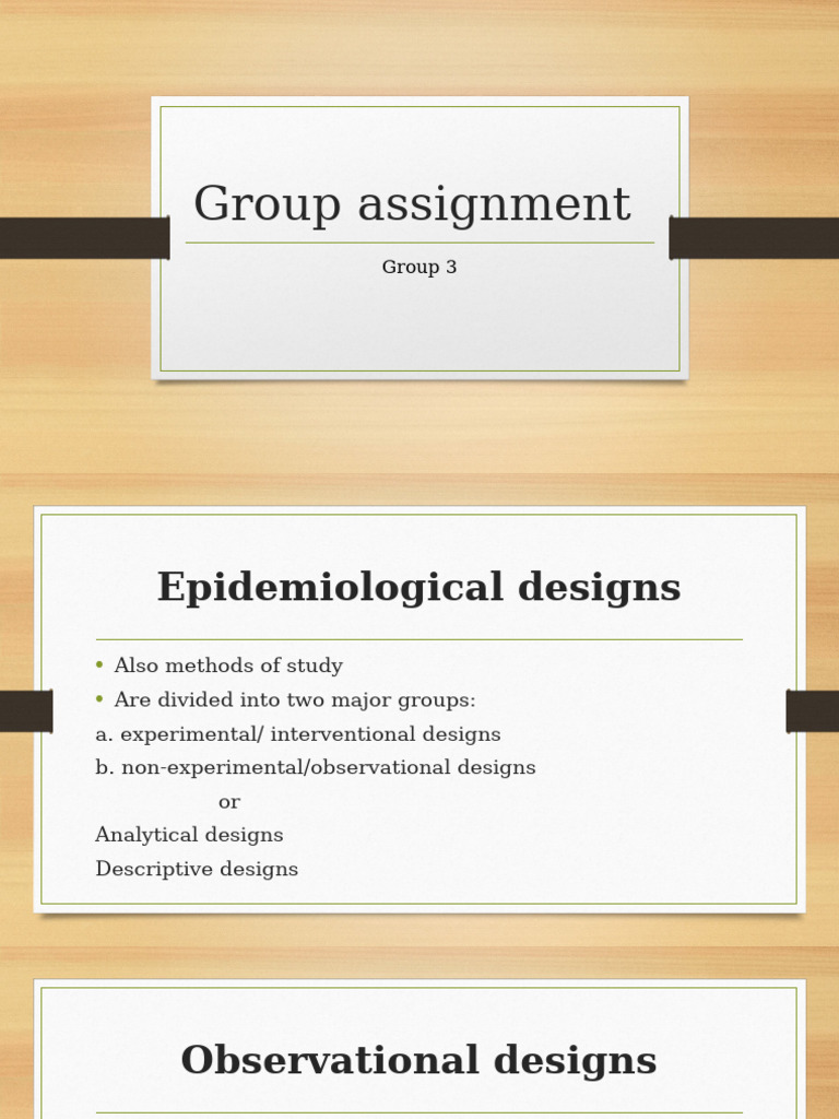 Epidemiological Studies Group3 | PDF | Cohort Study | Randomized Controlled Trial