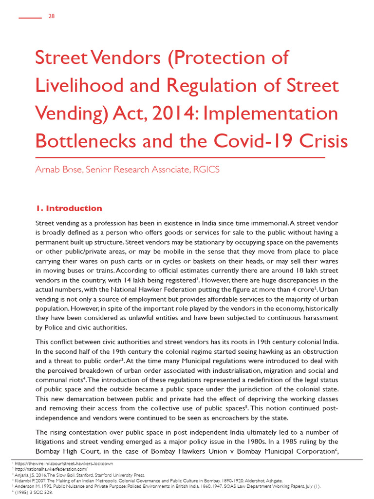 Street-Vendors-Protection-of-Livelihood-and-Regulation-of-Street-Vending-Act-2014 | PDF
