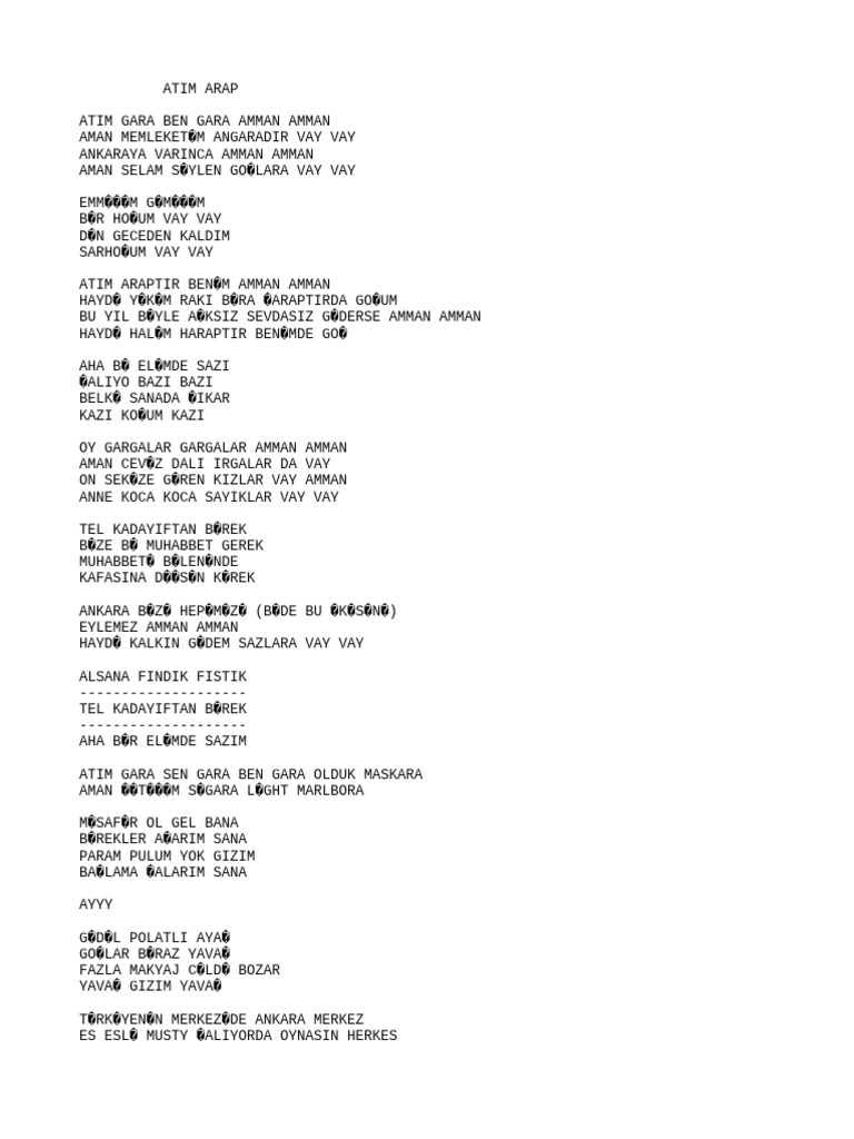 00-ATIM ARAP ÖZEL | PDF