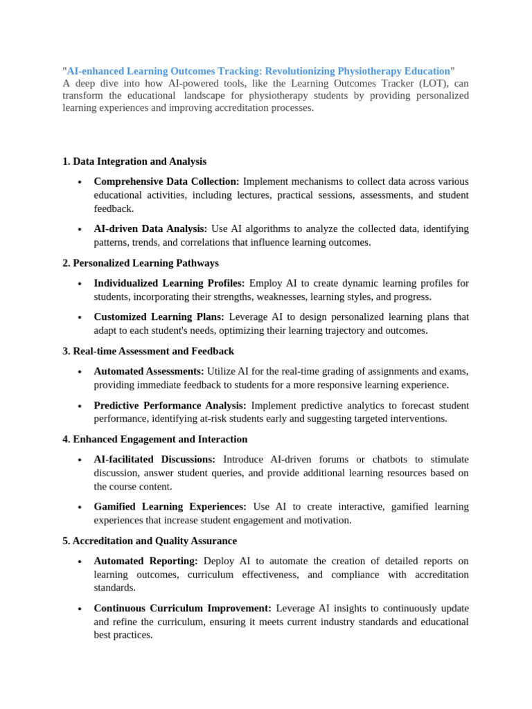 2 - AI-enhanced Learning Outcomes Tracking - Revolutionizing ...