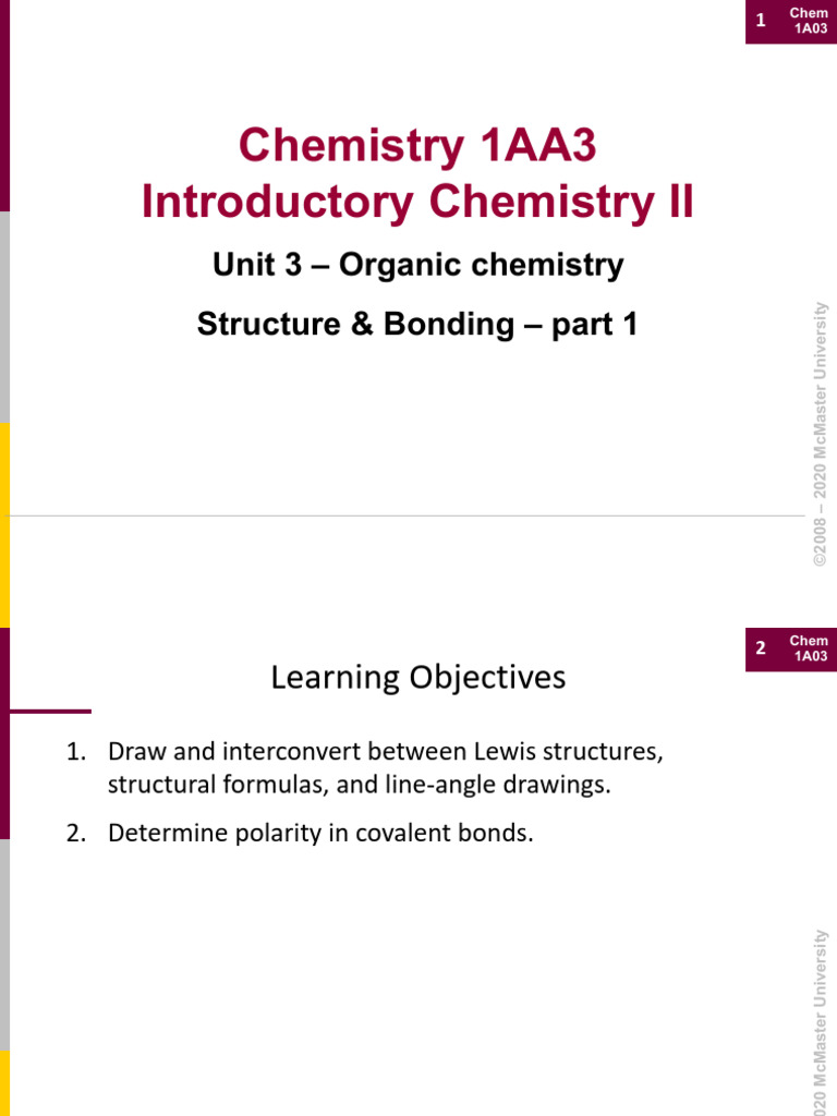 1AA3-2021-organic-structure & bonding | PDF | Molecular Orbital | Chemical Bond