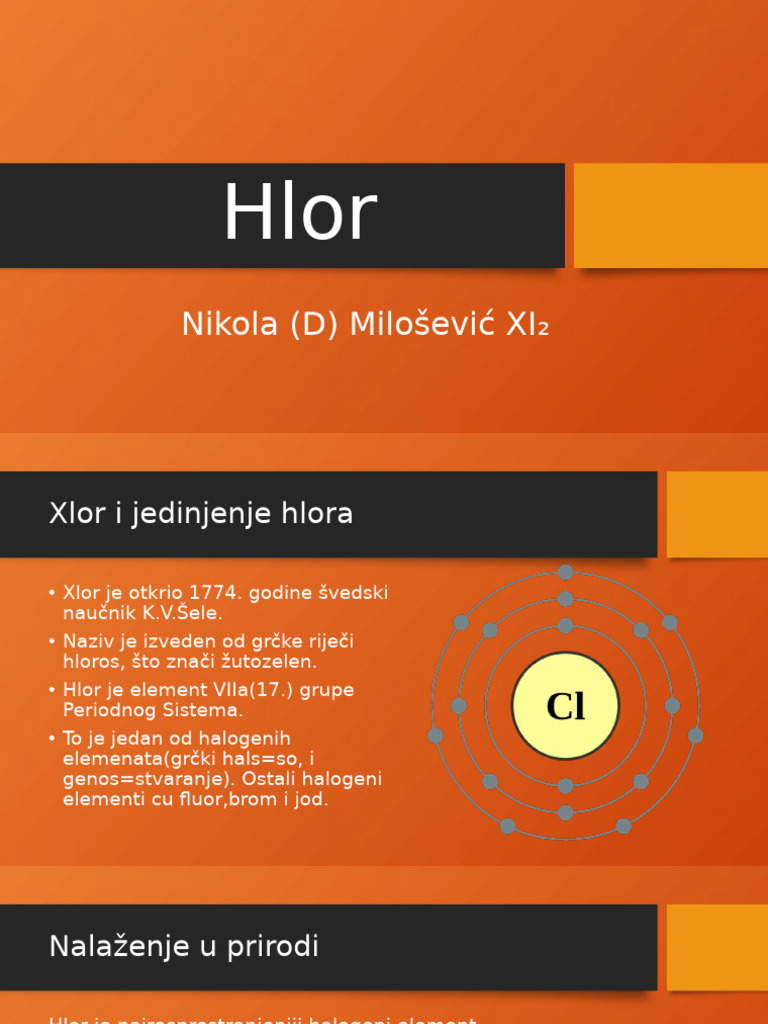 Prezentacija Hlor | PDF