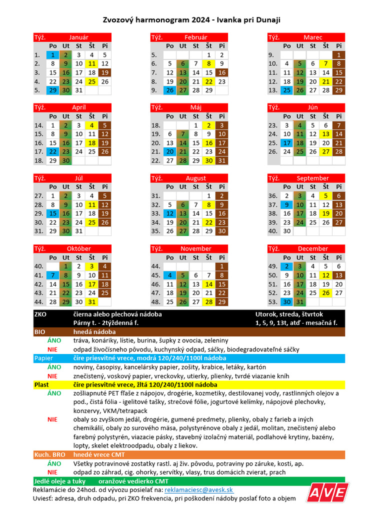 Zvozový Harmonogram 2024 - Ivanka Pri Dunaji: Poutst Pi Poutst Pi Poutst Pi | PDF