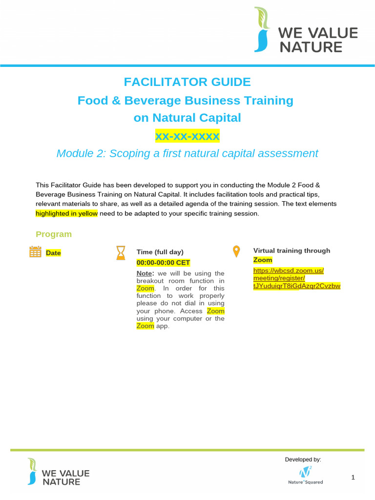 WVN-F B-Module 2 Facilitator-Guide | PDF