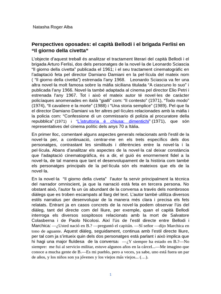 Il Giorno Della Civetta... | PDF