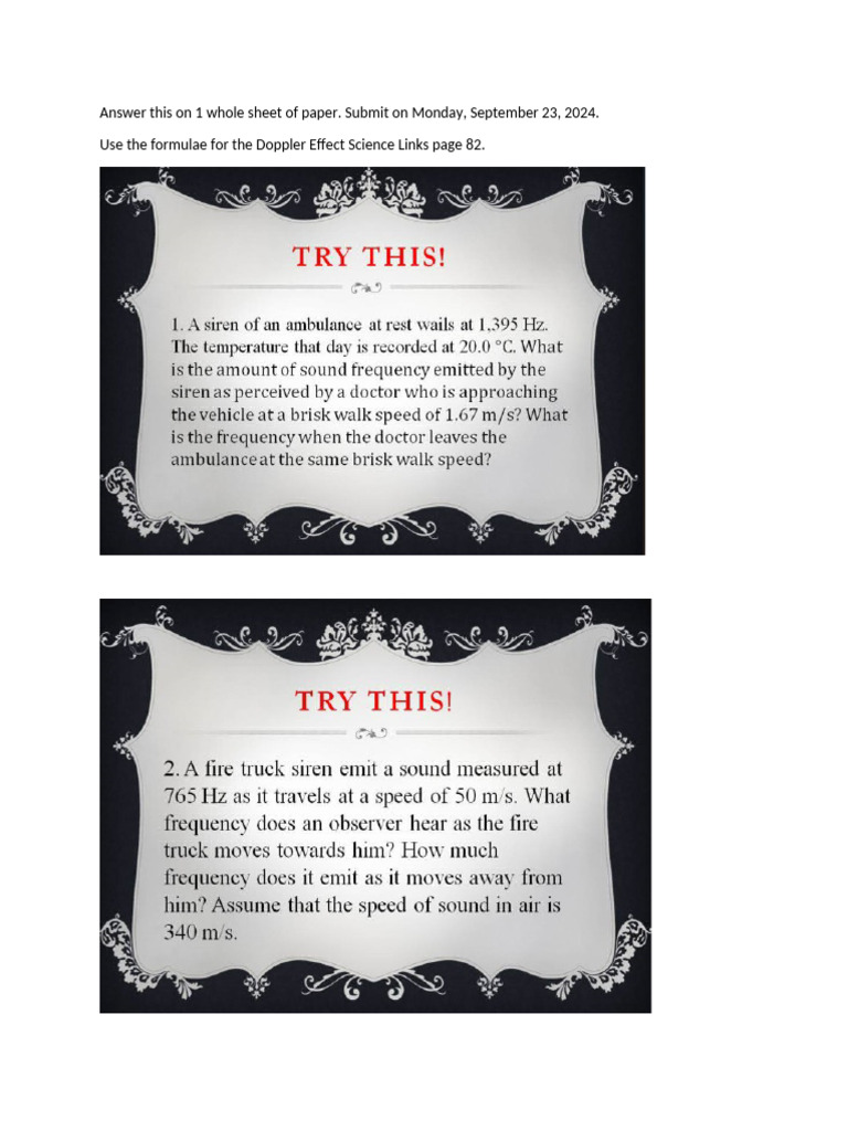 Doppler Effect Quiz | PDF