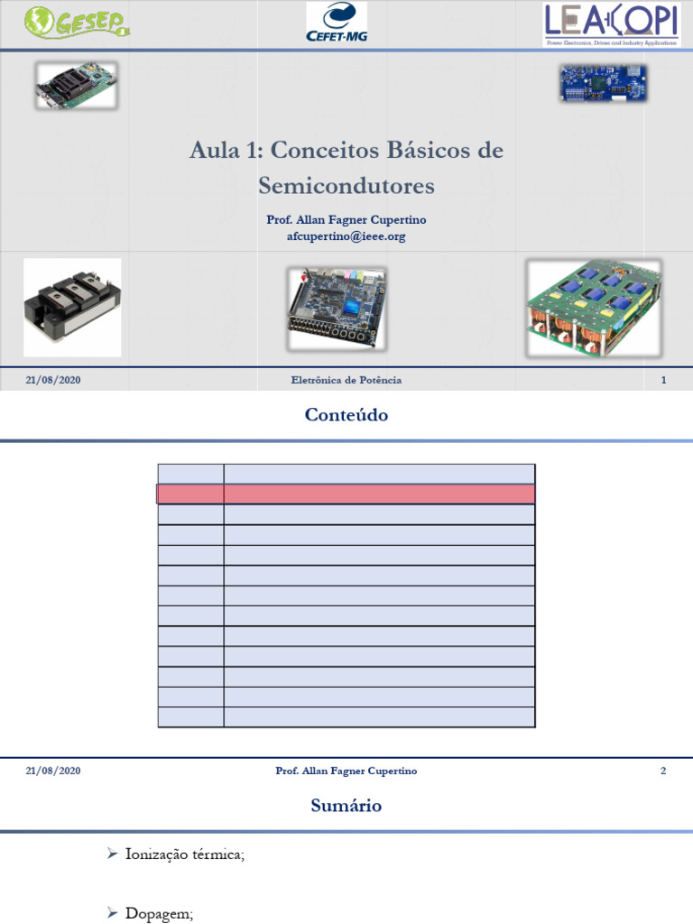 Aula-1-Conceitos-basicos-de-semicondutores | PDF | Semicondutores | Diodo