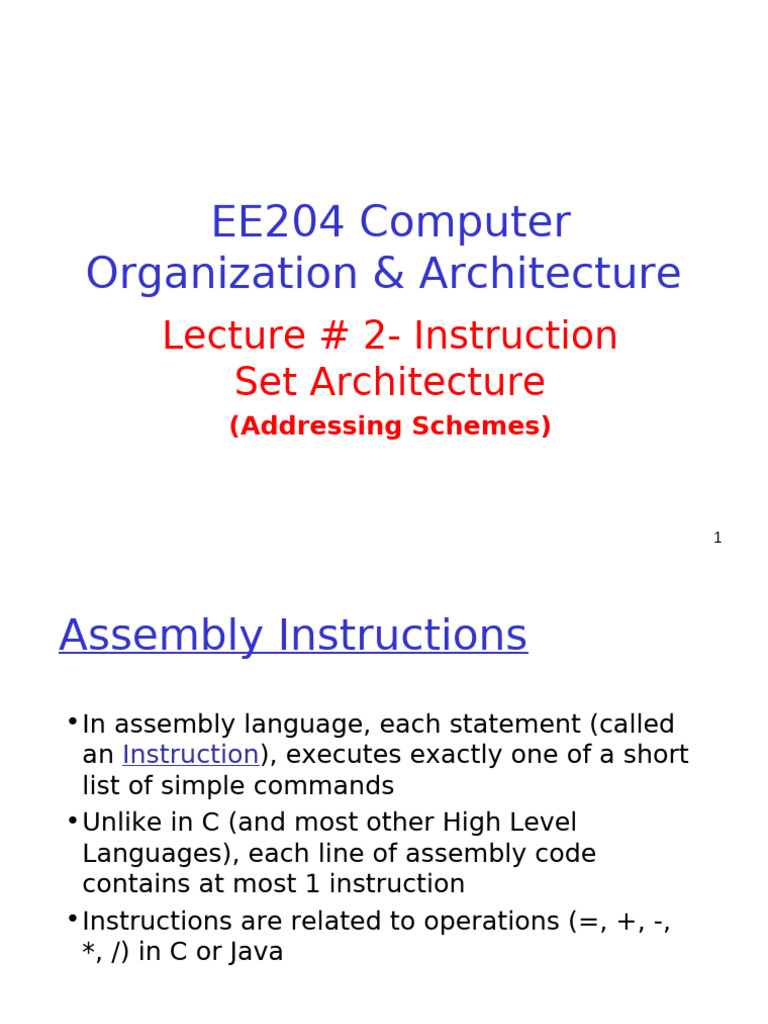 Lecture02 - IsA - Addressing Schemes | PDF | Office Equipment | Computer Data