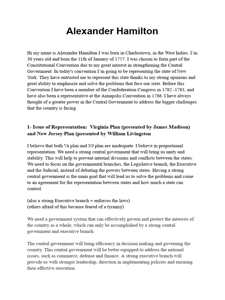 Alexander Hamilton | PDF | United States Bill Of Rights | Political ...