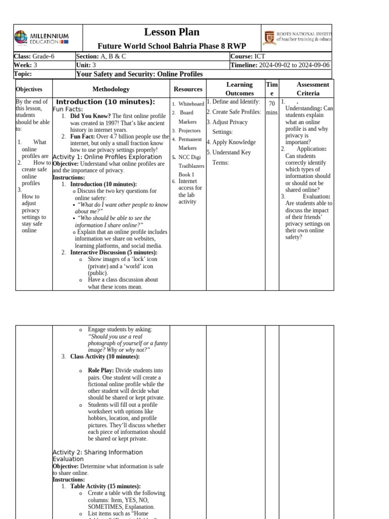 Lesson Plan4 - Grade 5 (Week 4) - 2nd Sep 2024 to 6th Sep 2024 - Using ...