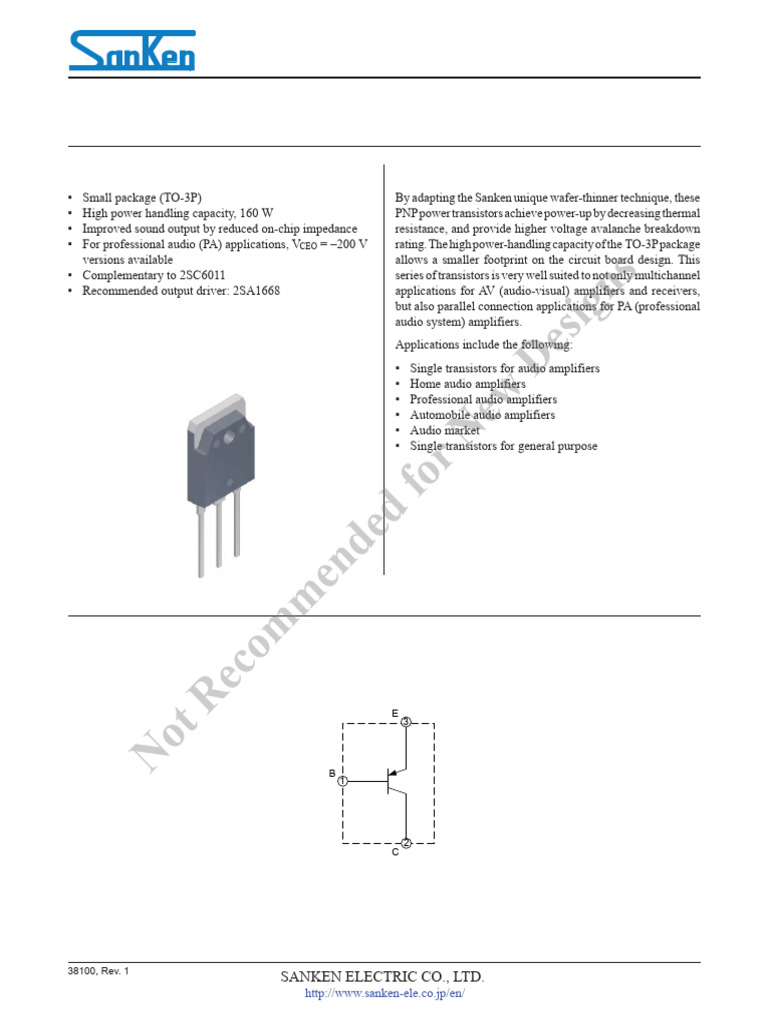 2sa2151_ds_en | PDF | Amplifier | Bipolar Junction Transistor