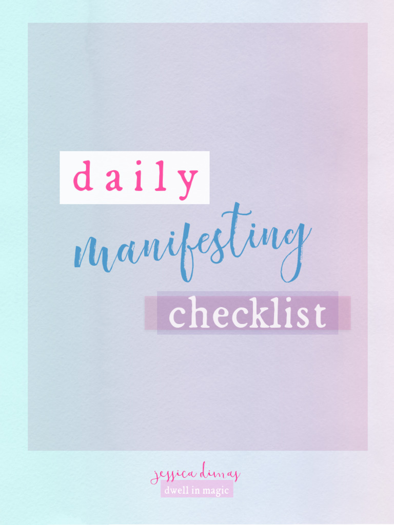 Daily+Manifesting+Checklist | PDF | Copyright