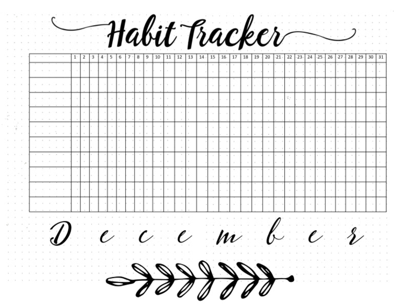 December Habit Tracker | PDF