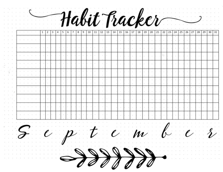 September Habit Tracker | PDF