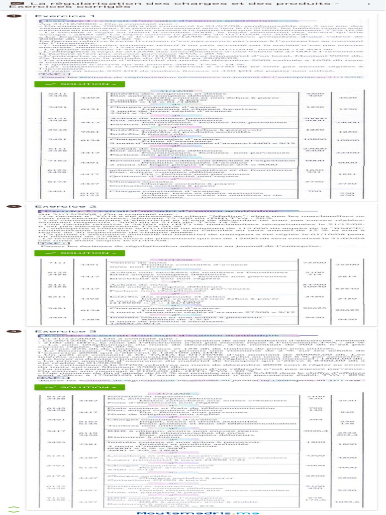 Exercices 2bac Se CMF 05 | PDF