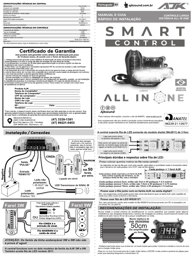 Manual Central Smart Control All in One 1 | PDF
