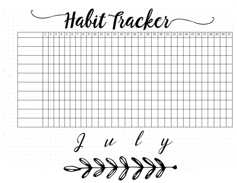 July Habit Tracker | PDF