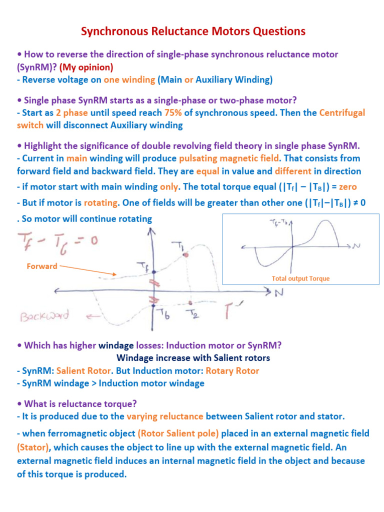 Single-Phase Synchronous Reluctance Motors | PDF | Electric Motor ...