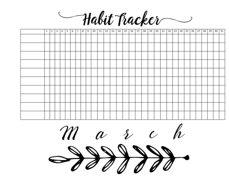 March Habit Tracker | PDF