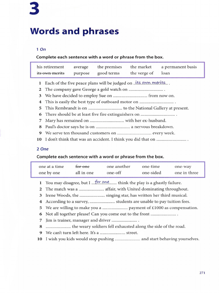 Words and Phrases 3 | PDF