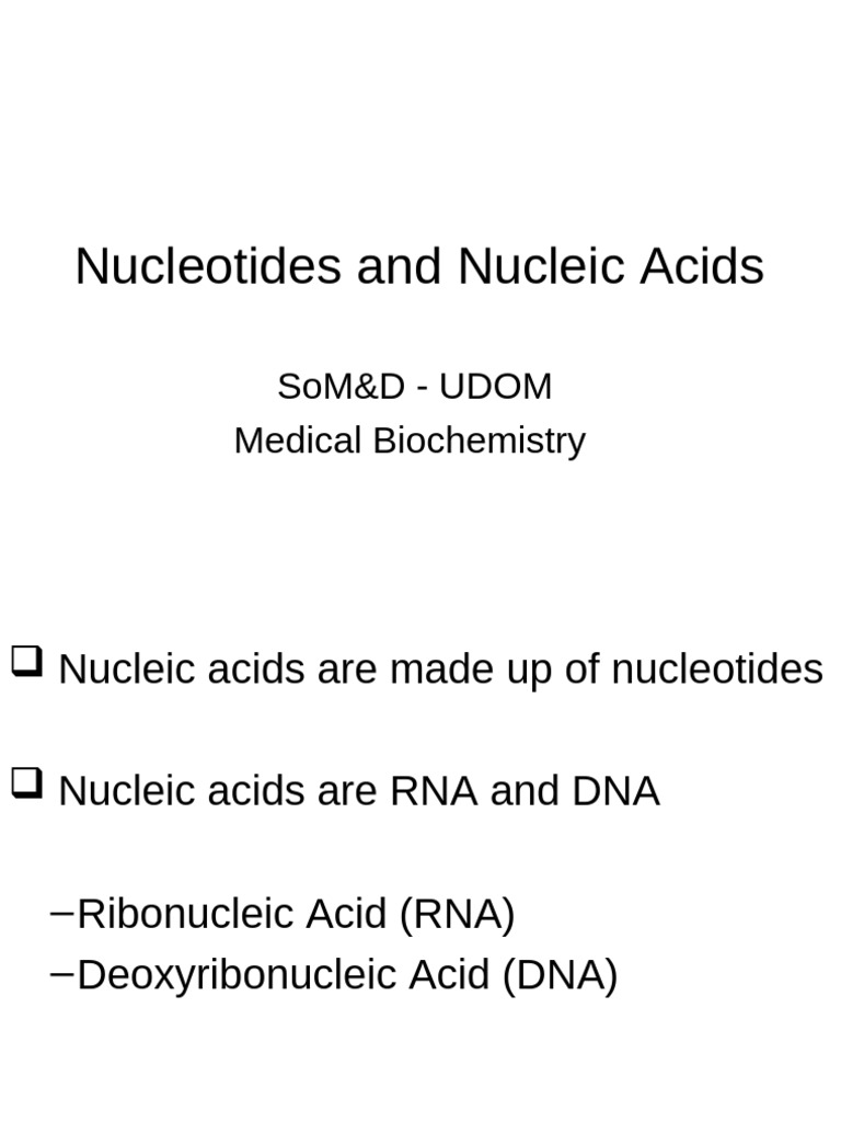 Nucletides and Nucleic Acids 2022-23 | PDF | Nucleotides | Nucleic Acids