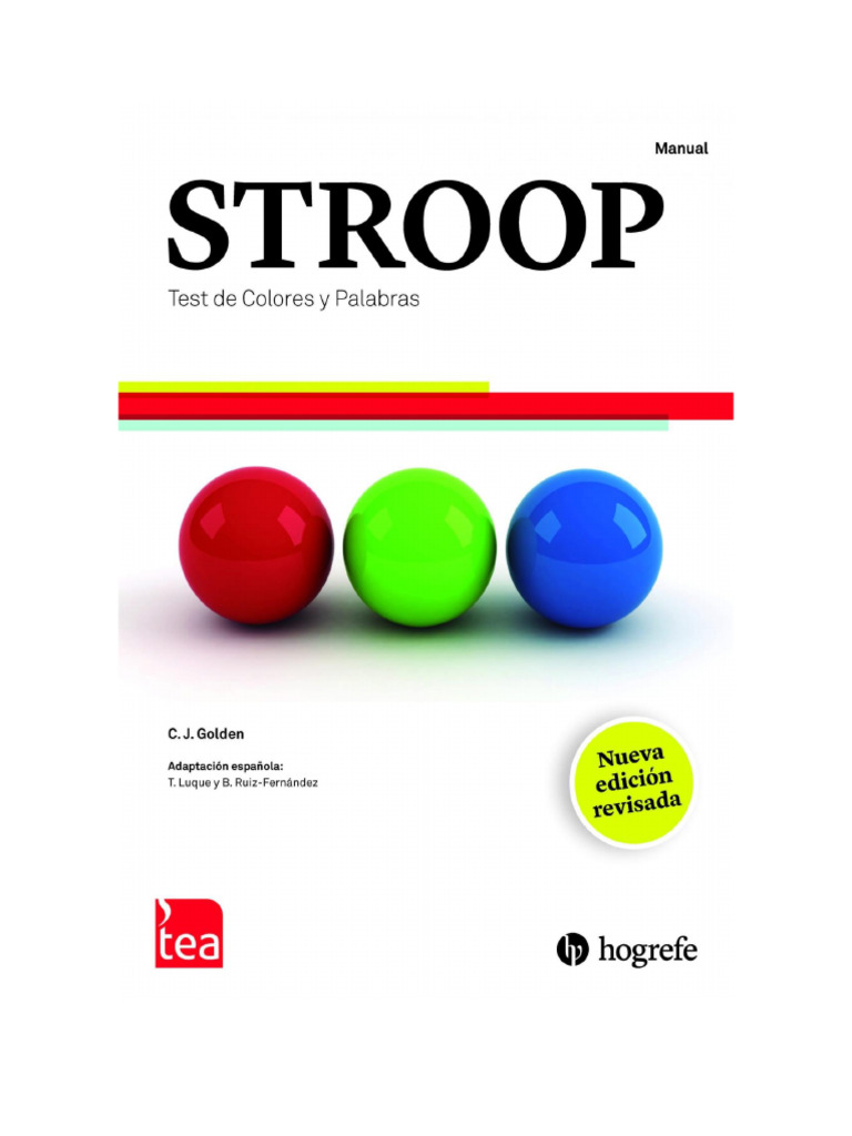 Test Stroop Completo MFJ | PDF | Desorden hiperactivo y deficit de ...