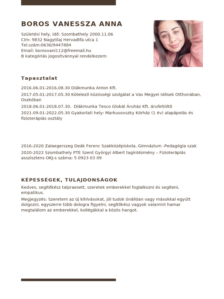 Boros Vanessza Anna | PDF