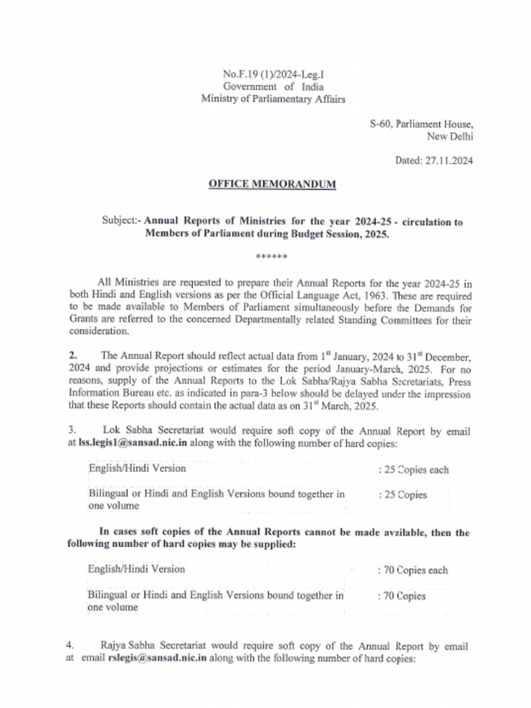 Annual Report Circular 2024-25 - English - 0 | PDF