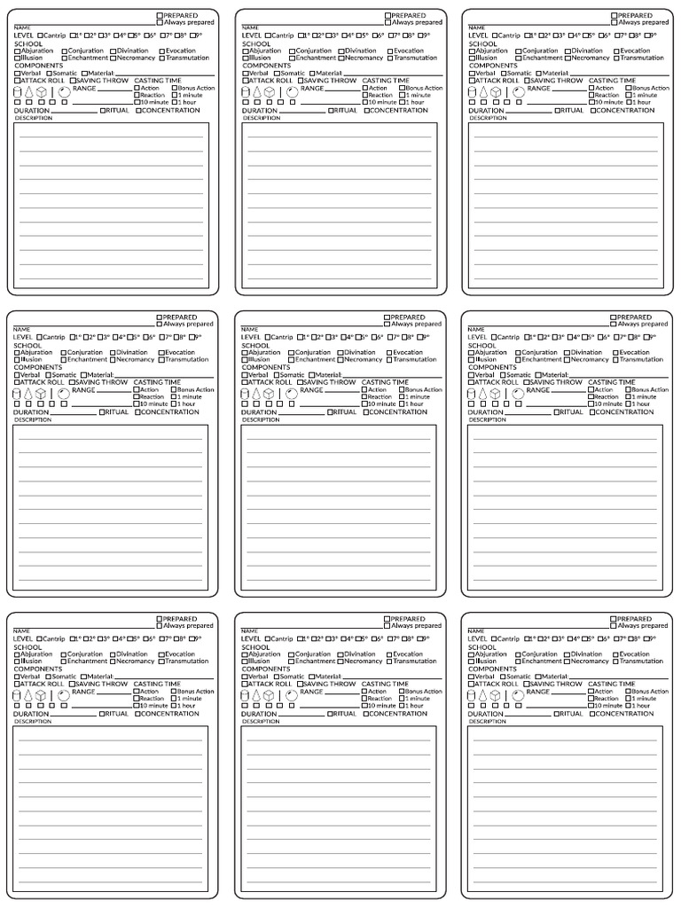 4015551-Blank Spell Cards EN Text Outline | PDF