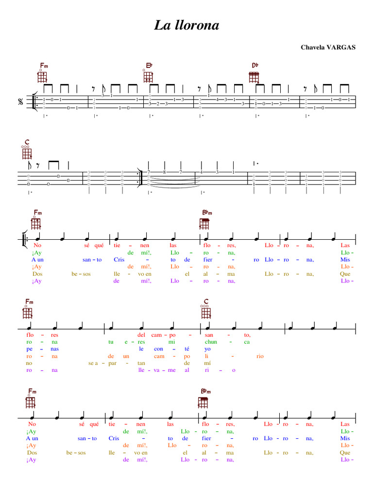 La Llorona: Canción de Chavela Vargas | PDF