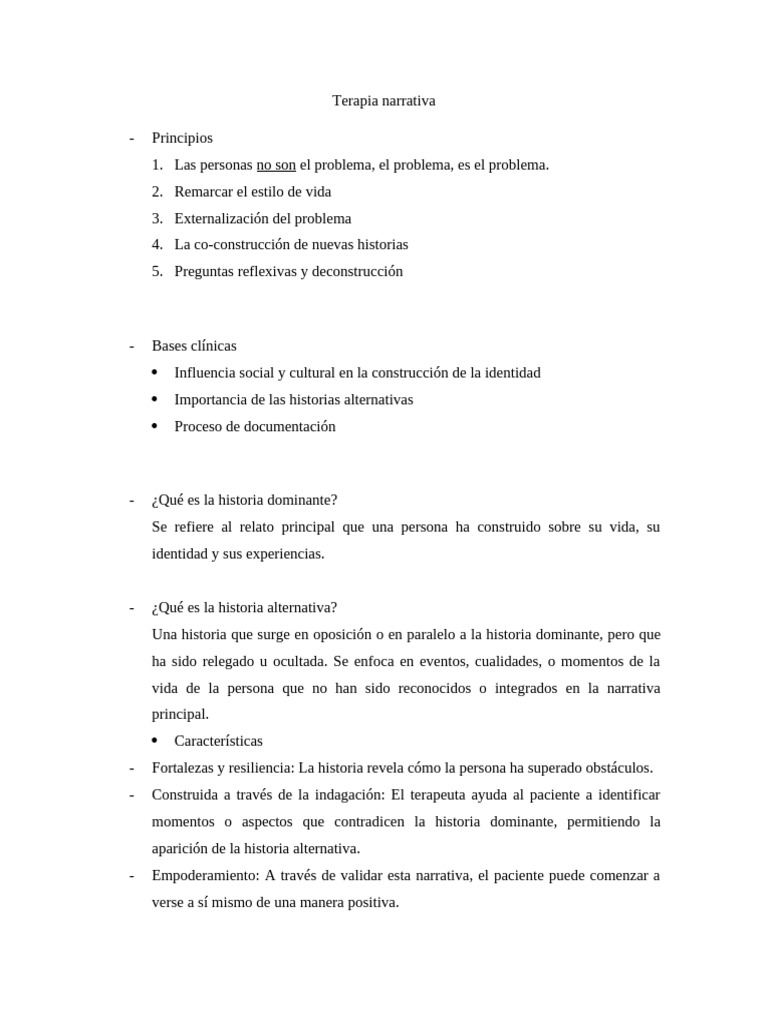 Terapia Narrativa | PDF