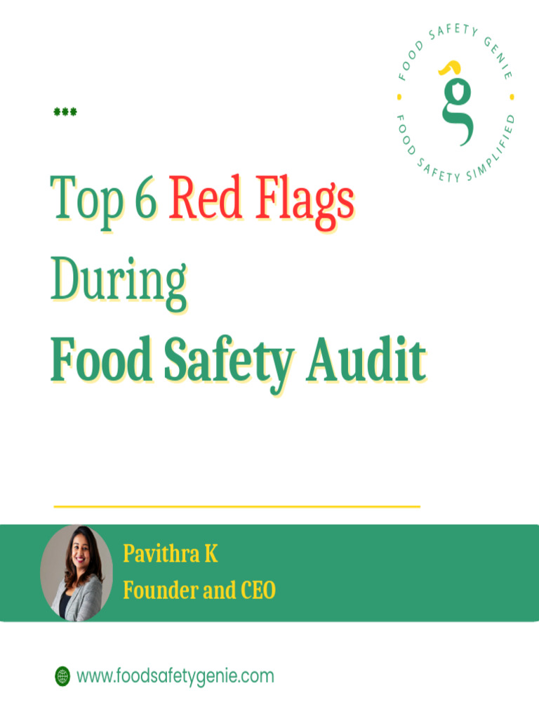 6 Red Flags During Food Safety Audits 1724318219 | PDF