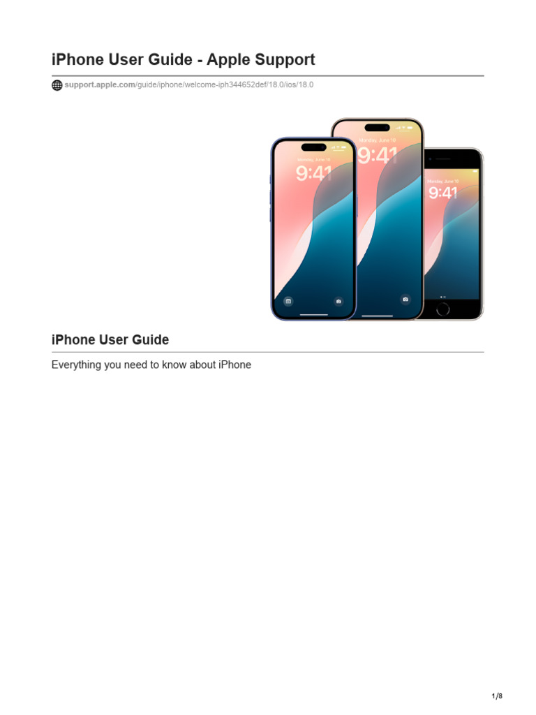 support.apple.com-iPhone User Guide - Apple Support | PDF | I Phone ...