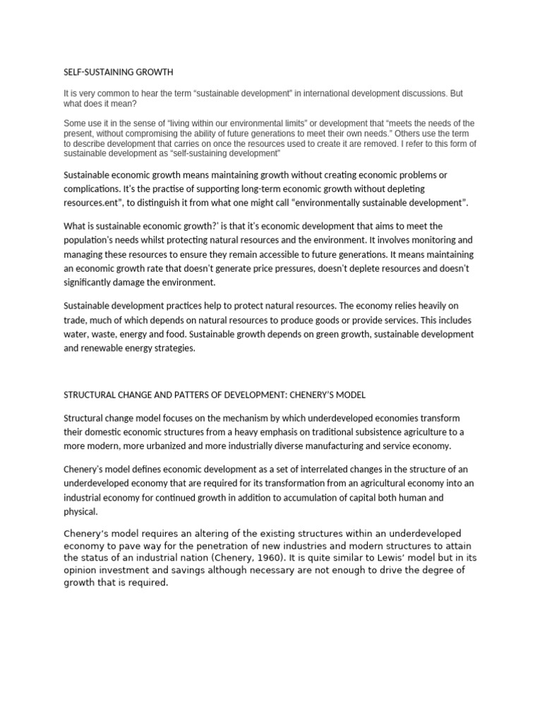 ECON REPORT | PDF | Sustainability | Sustainable Development