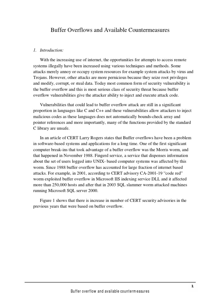 Buffer Overflow | Download Free PDF | Pointer (Computer Programming) | Subroutine
