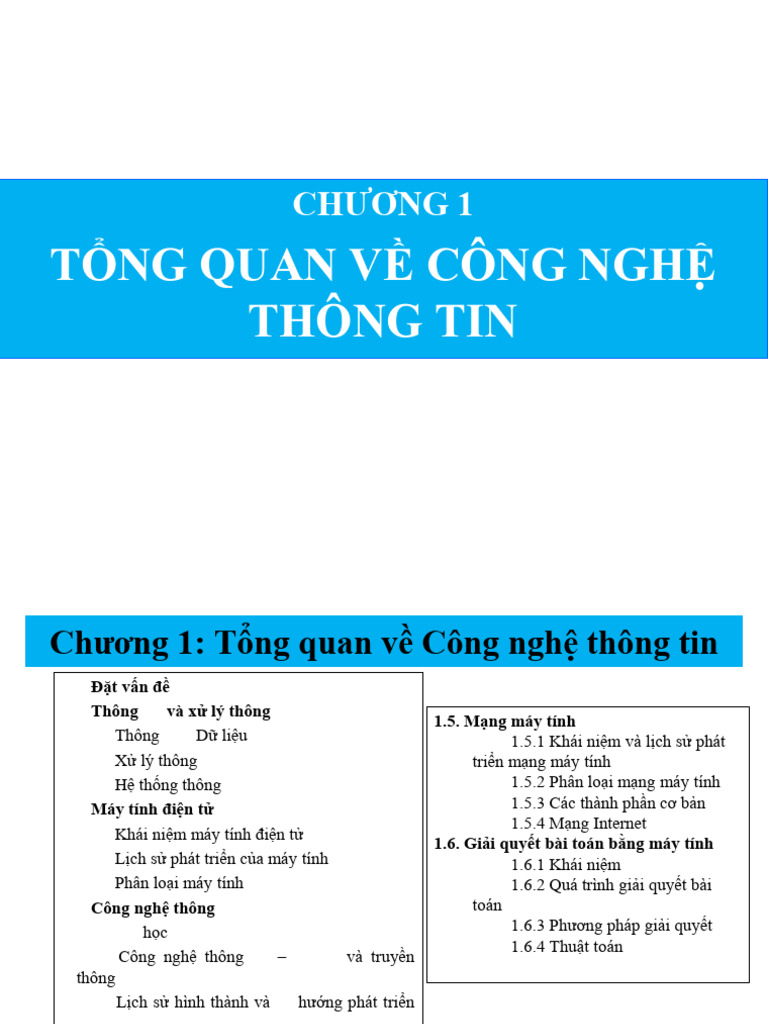 Chuong 1 - Tong Quan Cong Nghe Thong Tin | PDF
