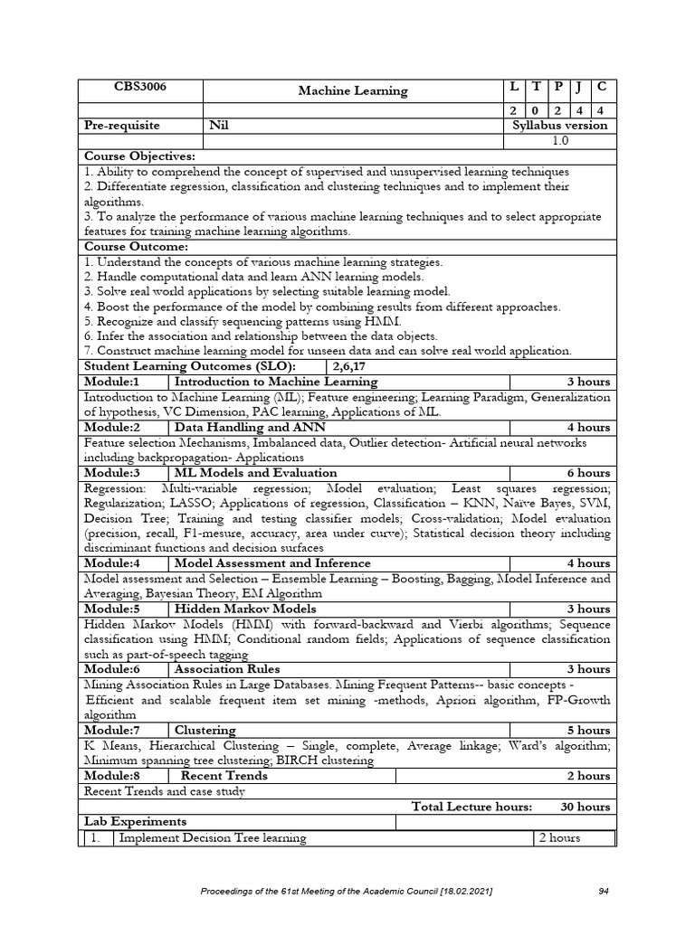 CBS3006 - Machine-Learning - Eth - 1.0 - 66 - CBS3006 - 61 Acp | PDF | Machine Learning ...
